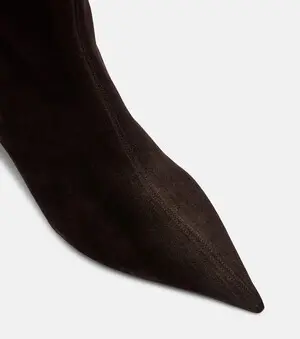 Paris Texas Nina 50 Suede Ankle Boots - Brown