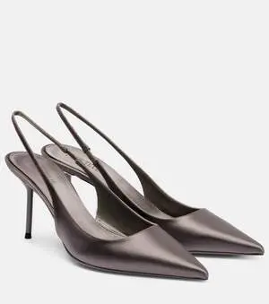 Paris Texas Lidia 70 Satin Slingback Pumps
