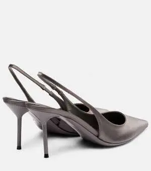 Paris Texas Lidia 70 Satin Slingback Pumps