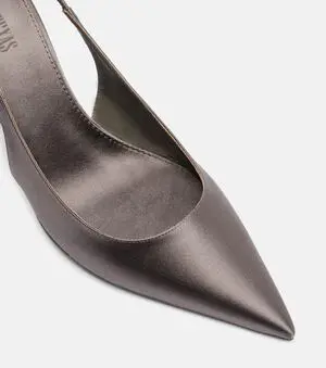Paris Texas Lidia 70 Satin Slingback Pumps