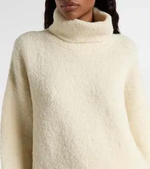 TOTEME Alpaca And Wool-blend Turtleneck Sweater - White