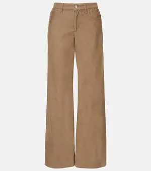THE ROW Eglitta Corduroy Straight Pants - Beige