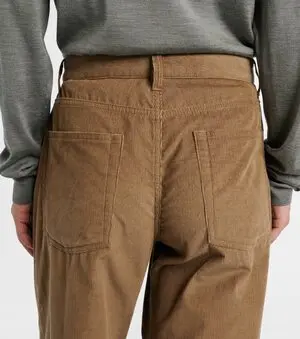 THE ROW Eglitta Corduroy Straight Pants - Beige