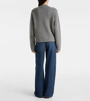 TOTEME Cashmere And Wool-blend Cardigan - Grey