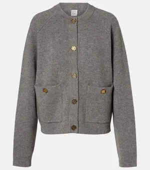 TOTEME Cashmere And Wool-blend Cardigan - Grey