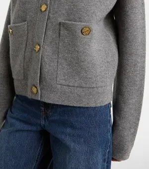 TOTEME Cashmere And Wool-blend Cardigan - Grey