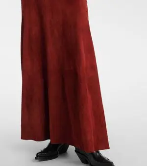 Gabriela Hearst Brigita Suede Maxi Dress