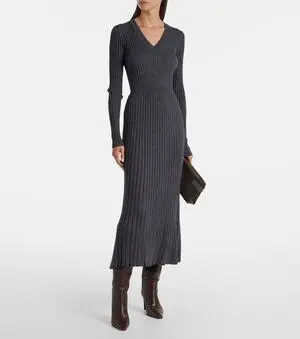 Brunello Cucinelli Ribbed-knit Virgin Wool Sweater Dress