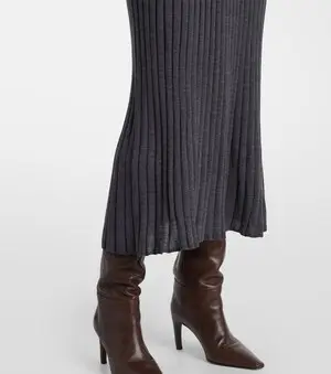 Brunello Cucinelli Ribbed-knit Virgin Wool Sweater Dress