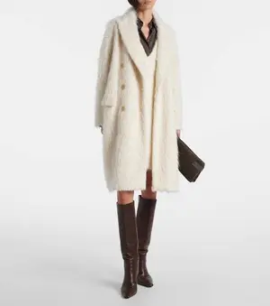 Brunello Cucinelli Double-breasted Alpaca-blend Coat