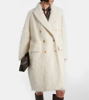 Brunello Cucinelli Double-breasted Alpaca-blend Coat
