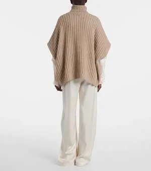 Brunello Cucinelli Ribbed-knit Cashmere Turtleneck Sweater - Beige