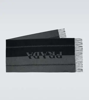 Prada Logo Wool Scarf