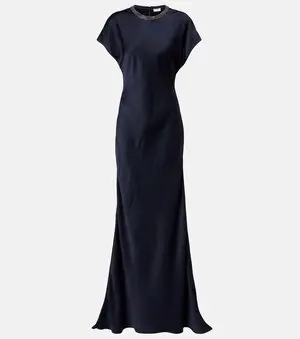 Brunello Cucinelli Embellished Gown - Blue