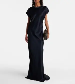 Brunello Cucinelli Embellished Gown - Blue