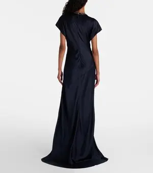 Brunello Cucinelli Embellished Gown - Blue