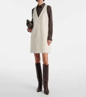 Brunello Cucinelli Alpaca-blend Mini Dress