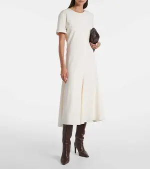 Brunello Cucinelli Wool-blend Midi Dress