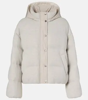 Brunello Cucinelli Cashmere-blend Down Jacket - Grey