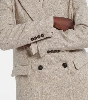 Brunello Cucinelli Double-breasted Wool And Silk-blend Blazer