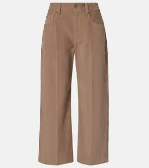 Brunello Cucinelli Monili Cotton Corduroy Straight Pants - Brown