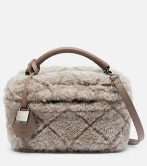 Brunello Cucinelli Quilted Shearling Vanity Bag