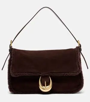 Staud Harlow Medium Suede Shoulder Bag