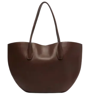 THE ROW Alger Leather Tote Bag - Brown