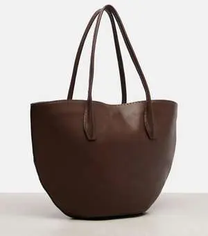 THE ROW Alger Leather Tote Bag - Brown