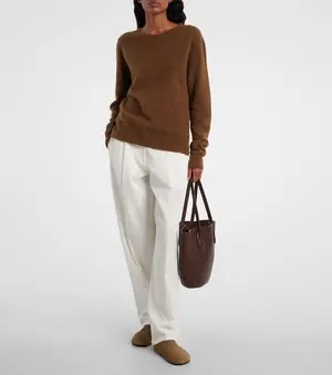 THE ROW Alger Leather Tote Bag - Brown