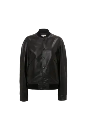 Victoria Beckham Leather Varsity Jacket