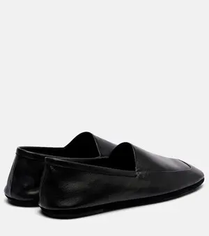 LEMAIRE Leather Square Toe Slippers