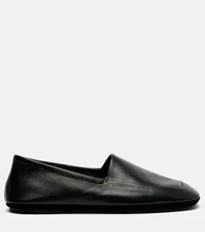 LEMAIRE Leather Square Toe Slippers