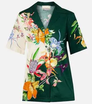 ALEMAIS Aggie Floral Linen-Blend Shirt Multicoloured