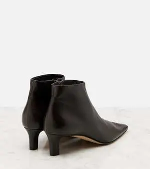 THE ROW Carla 45 Leather Ankle Boots