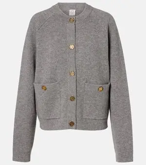 TOTEME Cashmere And Wool-blend Cardigan - Grey