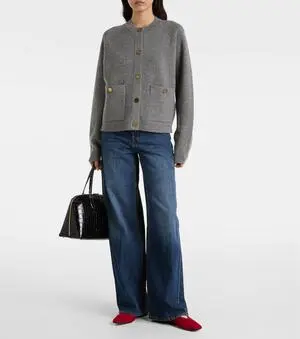TOTEME Cashmere And Wool-blend Cardigan - Grey