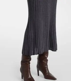 Brunello Cucinelli Ribbed-knit Virgin Wool Sweater Dress
