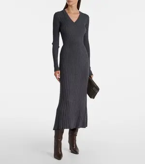 Brunello Cucinelli Ribbed-knit Virgin Wool Sweater Dress