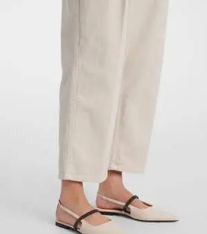 Brunello Cucinelli Monili Mid-rise Straight Jeans - Beige