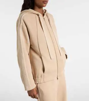 Max Mara Omelia Cotton Zip-up Hoodie - Beige
