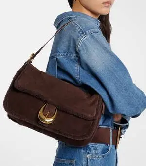Staud Harlow Medium Suede Shoulder Bag