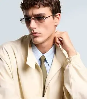 Cartier Panthère De Rectangular Sunglasses - Silver