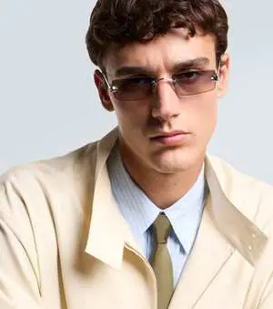 Cartier Panthère De Rectangular Sunglasses - Silver