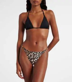 GANNI Leopard-print Bikini Bottom