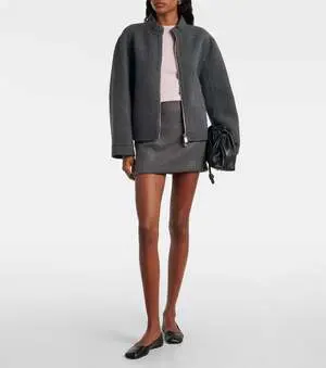 Extreme Cashmere Motor Wool And Cashmere Bomber Jacket