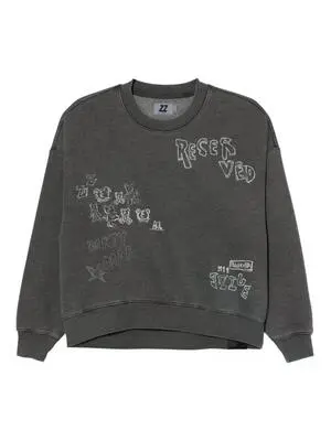 Izzue Graphic-embroidered Sweatshirt - Grey
