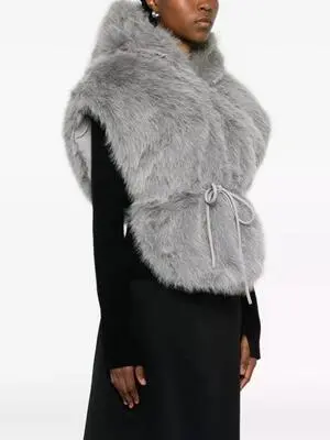 Patrizia Pepe Faux-fur Sleeveless Jacket