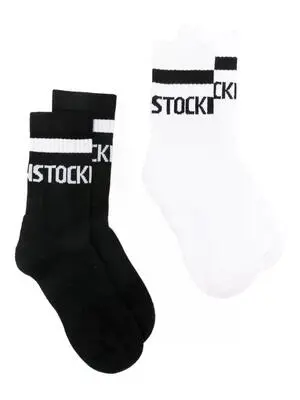 BIRKENSTOCK Embroidered-logo Socks - Black