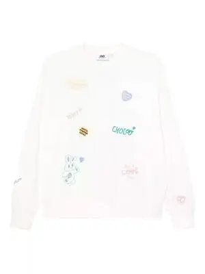CHOCOOLATE Logo-embroidered Sweatshirt - White